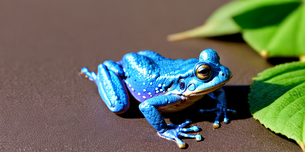Evil blue frog