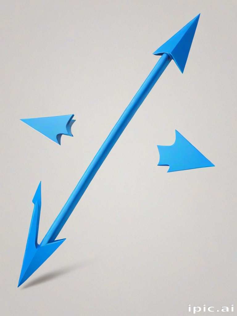 Dynamic Blue Arrows Pointing in Different Directions Against a Neutral ...