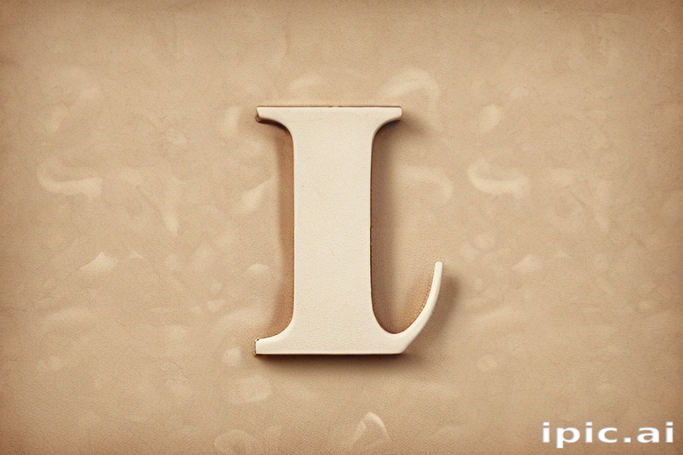 Stylized Letter 'L' Designed with a Minimalist and Elegant Aesthetic
