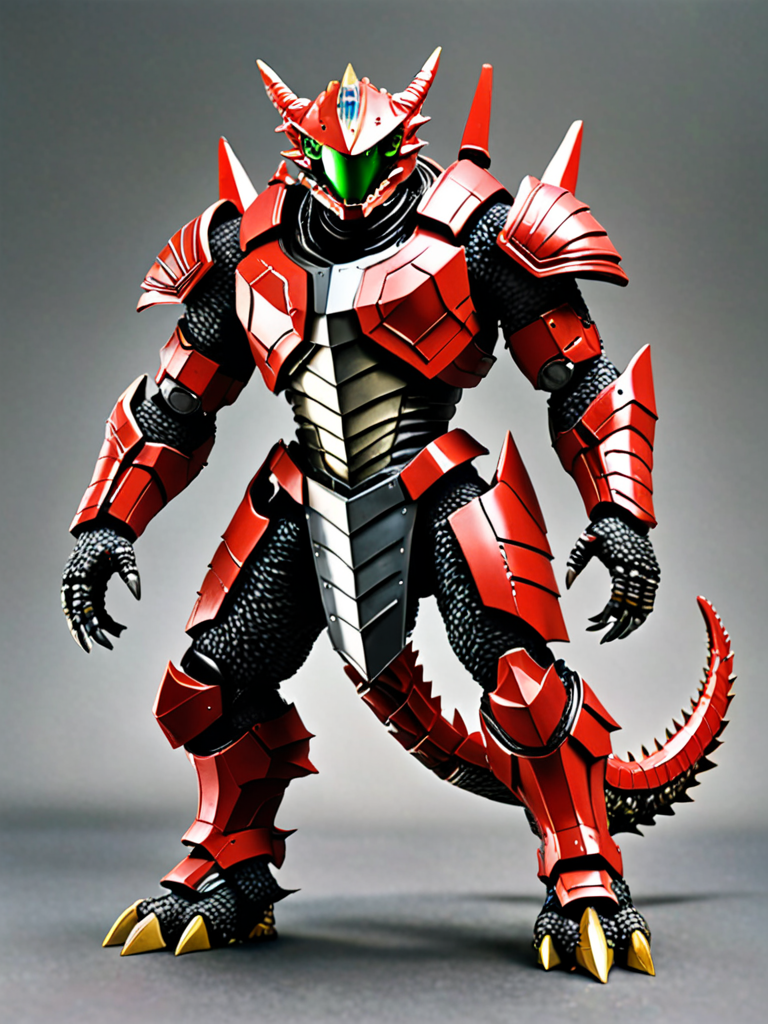 A kaiju with armored body