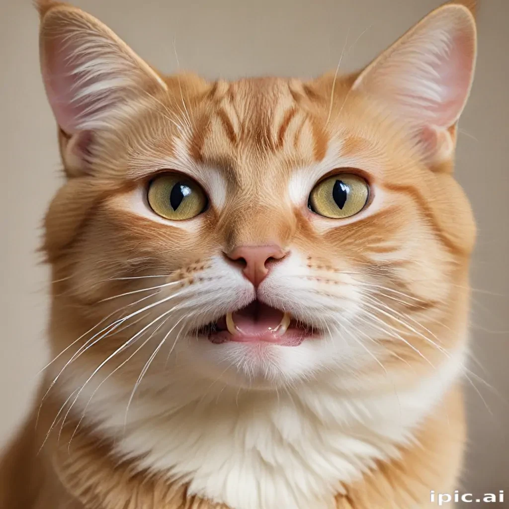 Adorable Orange Tabby Cat with Expressive Eyes and Playful Expression