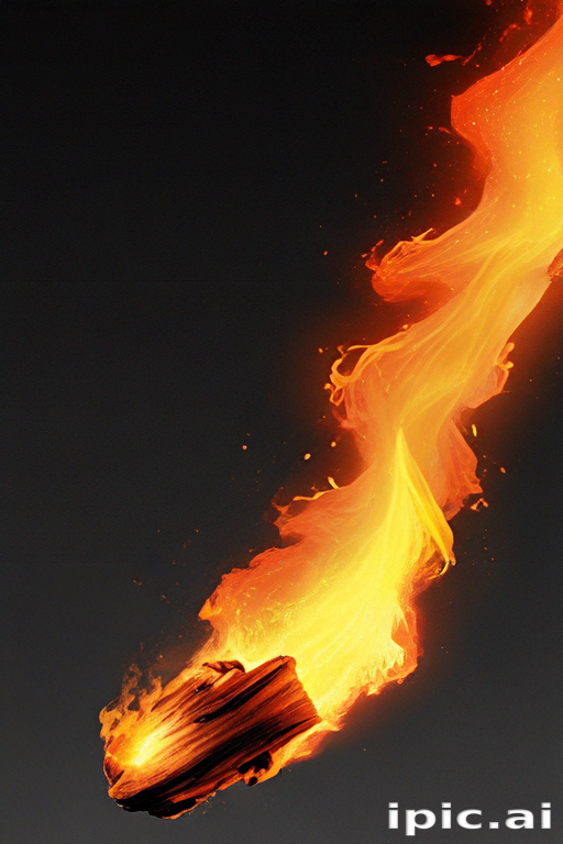 Flaming Log in Motion: A Stunning Display of Fire and Energy