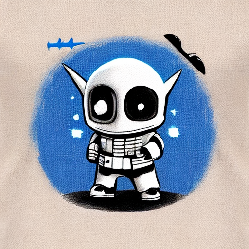 Gangsta alien with uzi