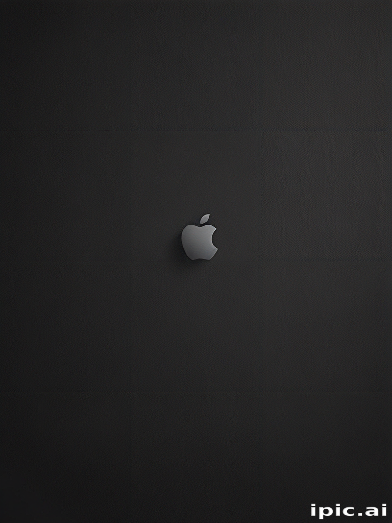 Minimalist Apple Logo Against a Sleek Black Background for Modern Aesthetic