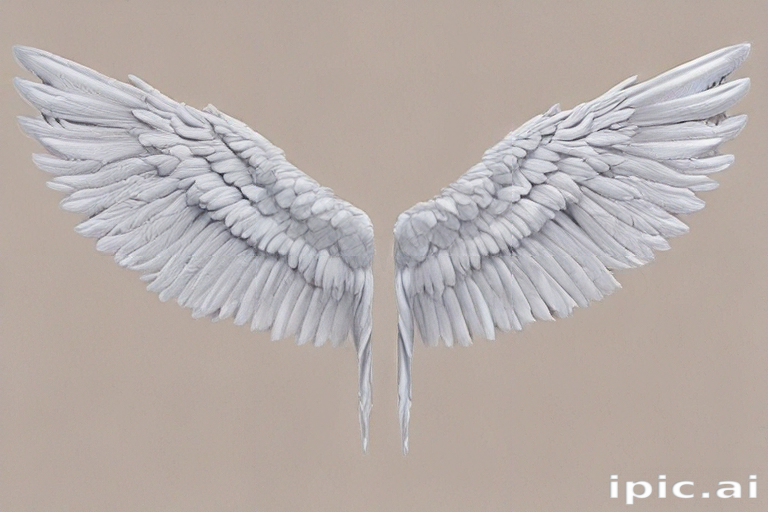 Majestic White Angel Wings Symbolizing Freedom and Spiritual Ascendancy