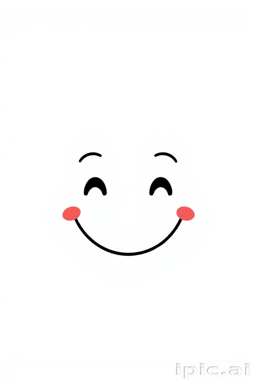 A Cheerful and Simple Smiley Face Radiating Positivity and Joyful Vibes