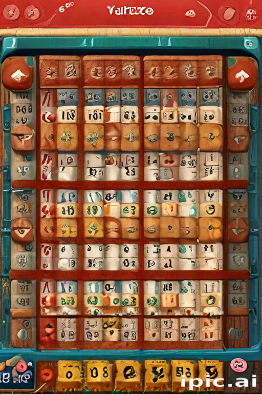 Colorful Game Board Featuring Unique Symbols and Intricate Patterns for ...