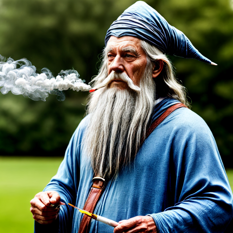 gandalf smoking a doobie