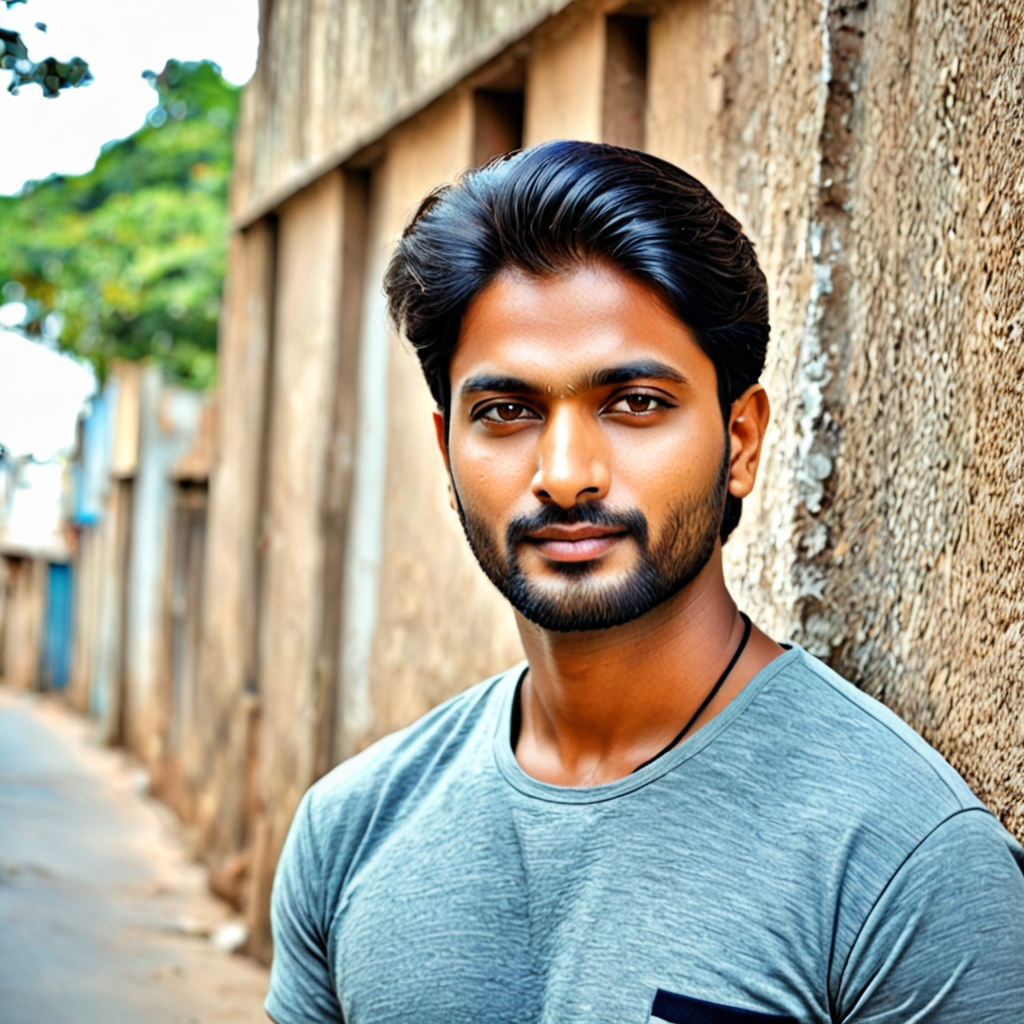 Handsome man with name Nikhilesh modling photo