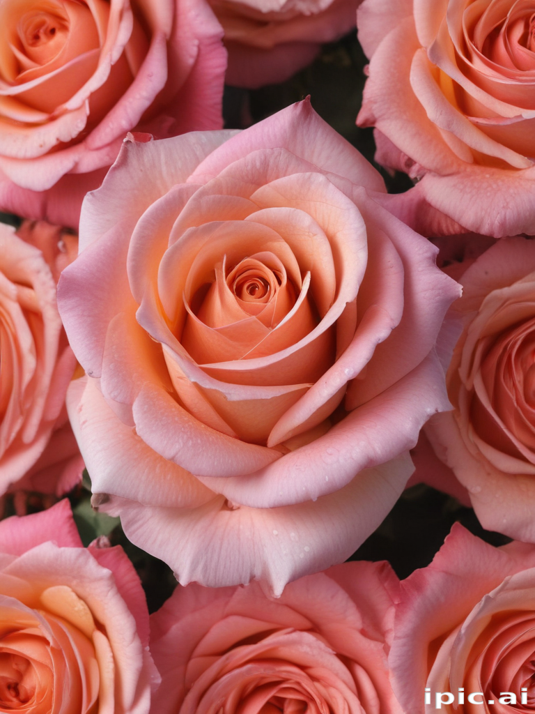 Beautiful Arrangement of Soft Pink Roses Capturing Nature's Elegant ...