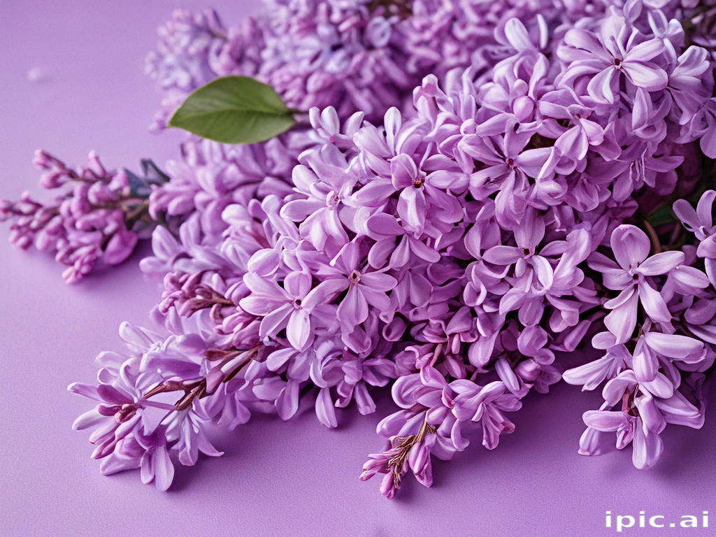 Delicate Lilac Blossoms in Soft Purple Against a Gentle Background