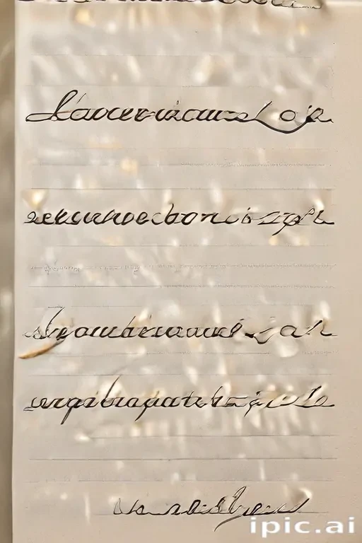 Handwritten Calligraphy Displaying Elegant Cursive Script on Aged Paper