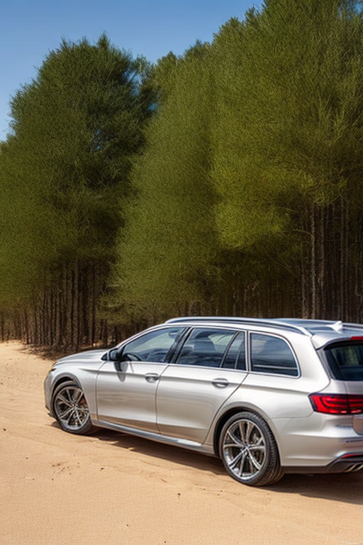 German station wagon lowered at the beach
