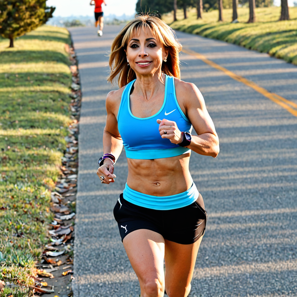 Tara strong jogging with her butt hanging out