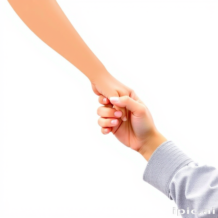 Two Hands Coming Together in a Symbolic Gesture of Unity and Support