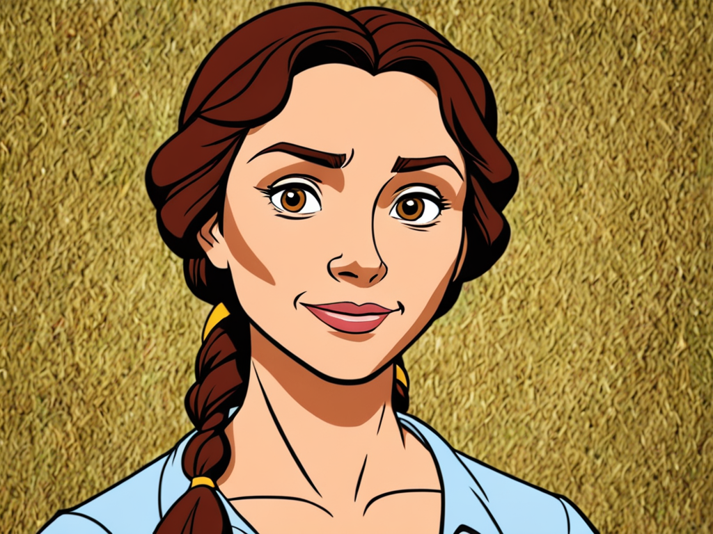 Jane Porter from cartoon Tarzan line art