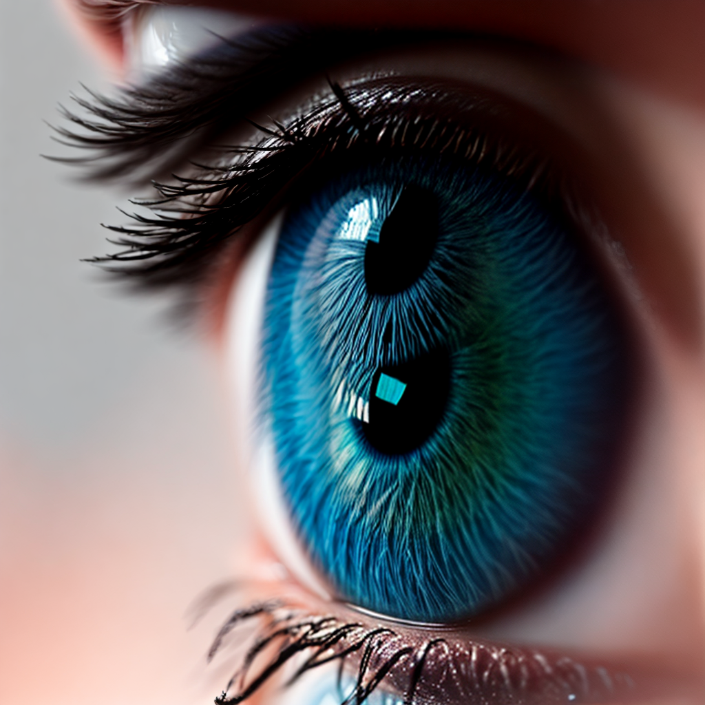 a super realistic closeup of a detailed human eye