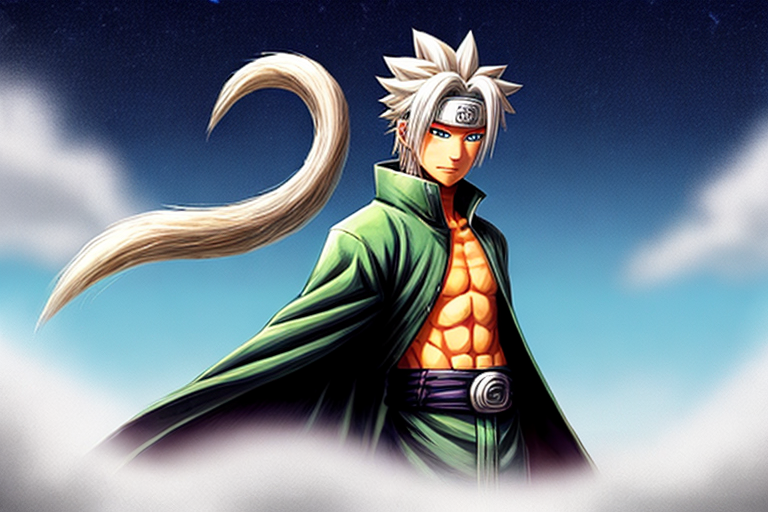 white haired naruto kitsune anime