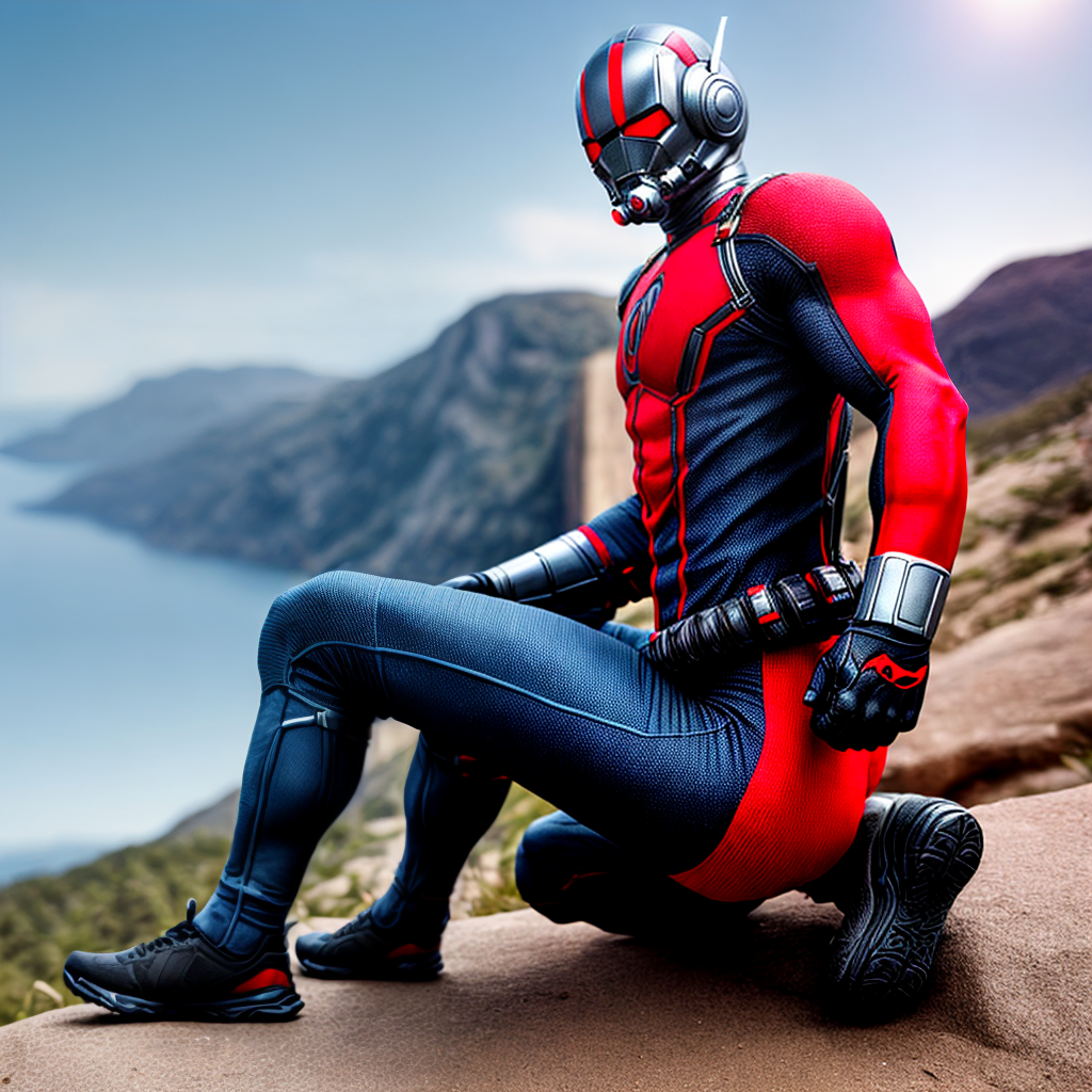 Antman stepping on shrunken people