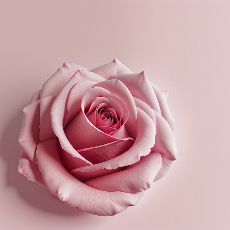 A Delicate Pink Rose Blooming Against a Soft, Subtle Background