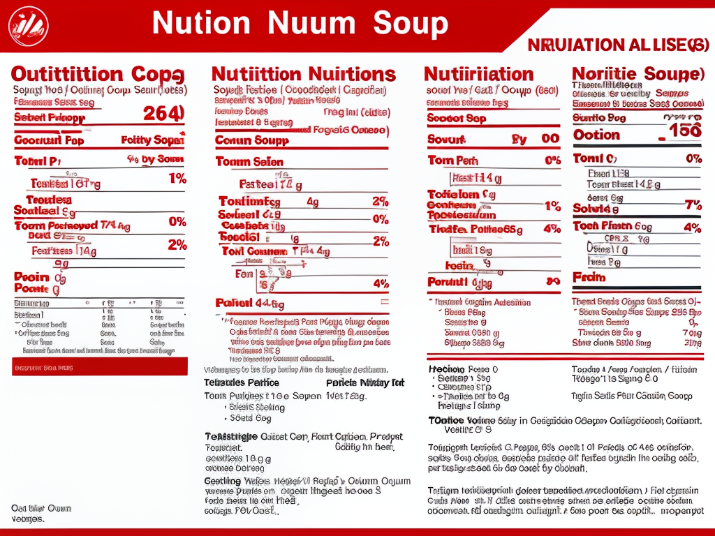 Detailed Nutritional Information for Various Types of Nutritious Soups