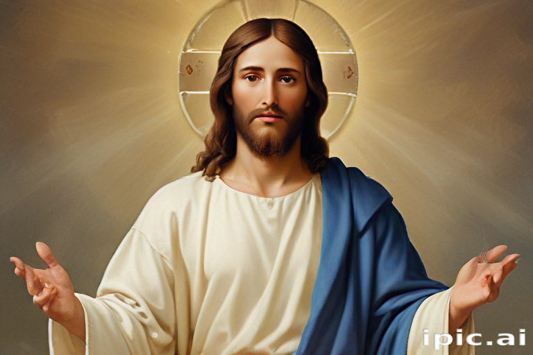 Divine Portrait of Jesus Christ Radiating Peace and Spiritual Light