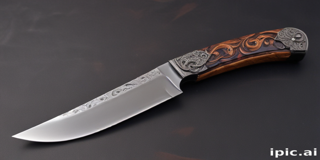 Exquisite Handcrafted Knife Featuring Intricate Designs and Elegant ...