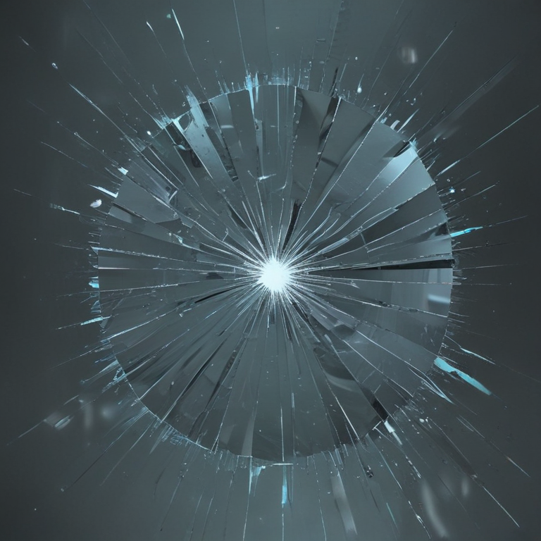 Intricate Patterns of Light Emanating from a Shattered Glass Sphere