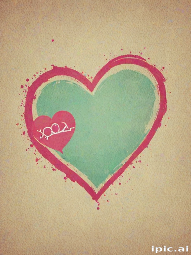 A Beautifully Crafted Illustration of Two Intertwined Hearts on Paper