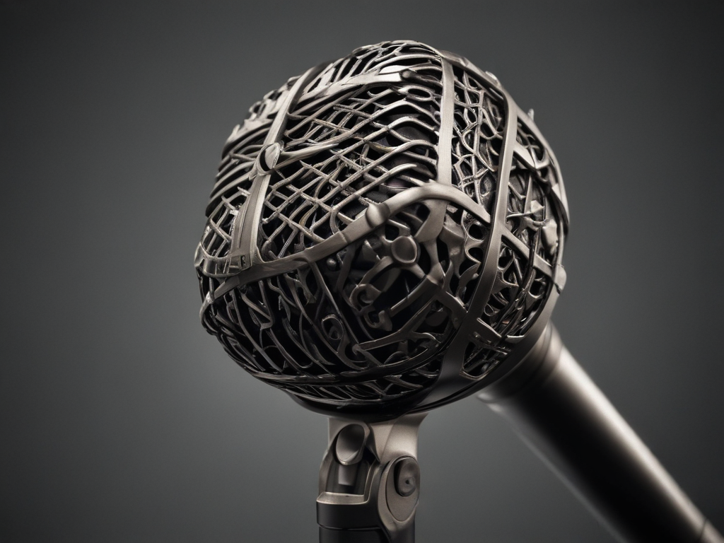 Intricate Design of a Vintage Microphone Showcasing Artistic ...