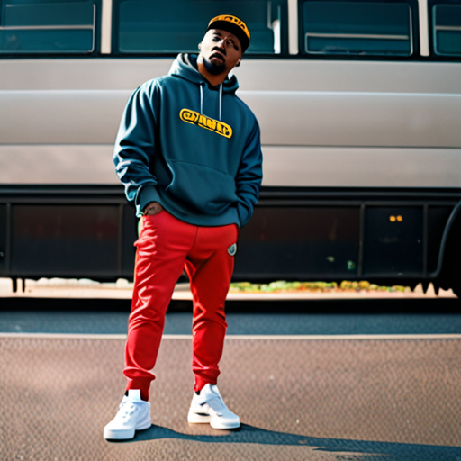 A rapper standing on a bus in 4k