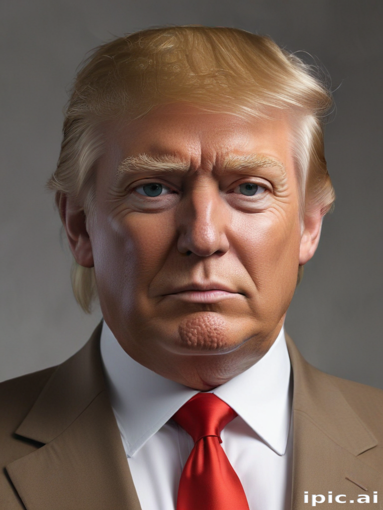 Portrait of a Notable Political Figure with Distinctive Hair and Expression