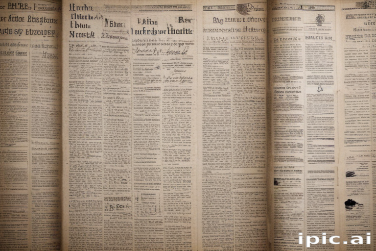Historic Newspaper Clippings Showcasing News Articles from the Past Era