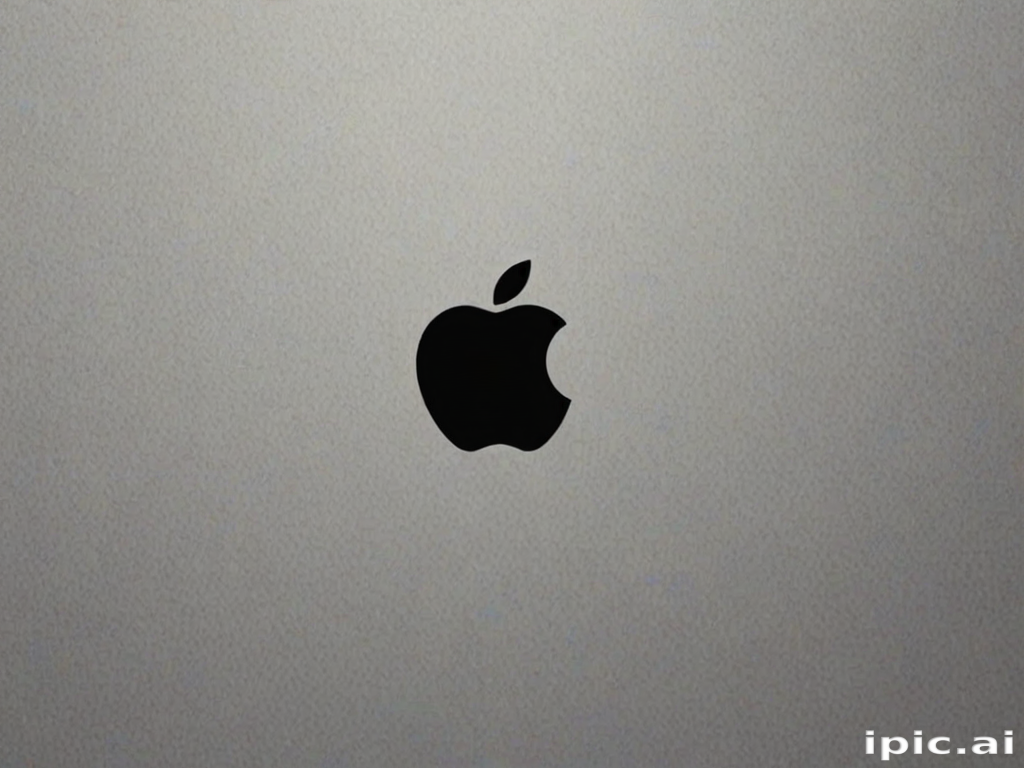 Minimalistic Design Featuring the Iconic Apple Logo on a Sleek Surface