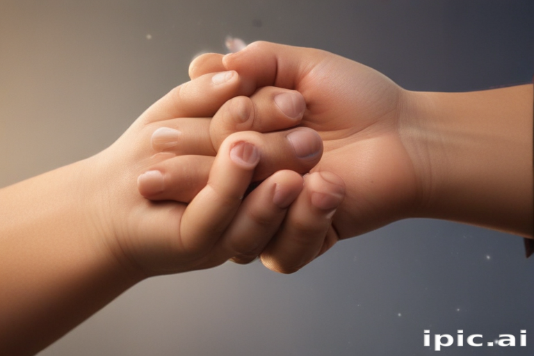 Two Hands Intertwined, Symbolizing Connection, Support, and Unity ...