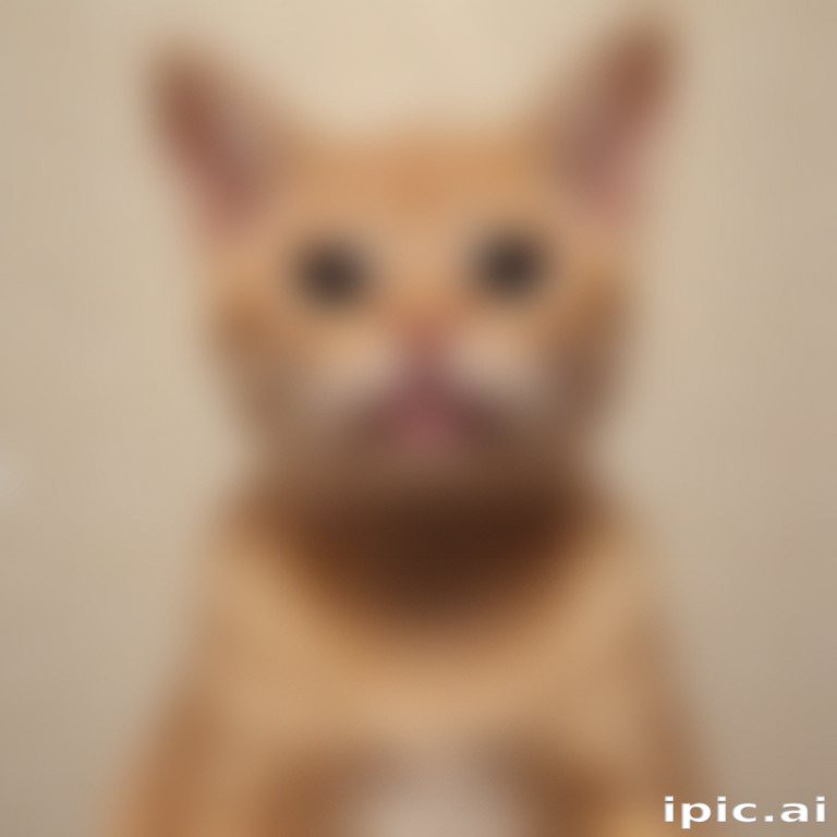 A Playful Ginger Cat Sitting Against a Soft Neutral Background.