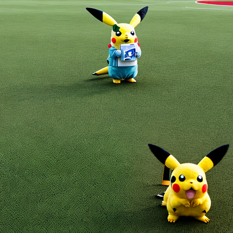 Pikachu turned sideways with visible batteries Duracell inside his back ...