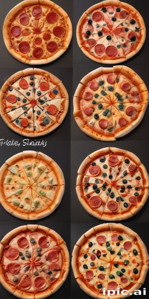 A Colorful Array of Delicious Pizzas Featuring Various Toppings and Styles