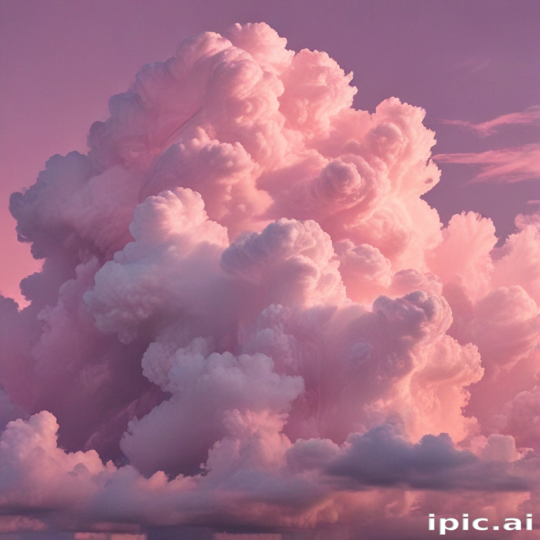 Majestic Pink Clouds Forming a Dreamy Skyscape at Sunset.