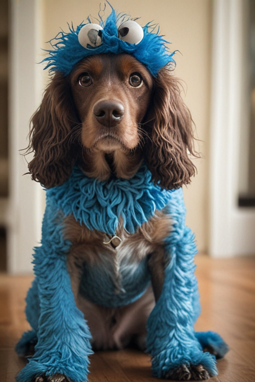 Spaniel.dog as cookie monster