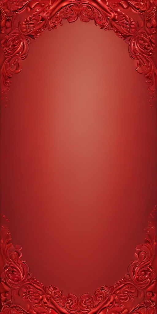 Elegant Red Frame with Intricate Designs for Your Creative Projects