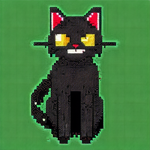 a cat (pixel art)