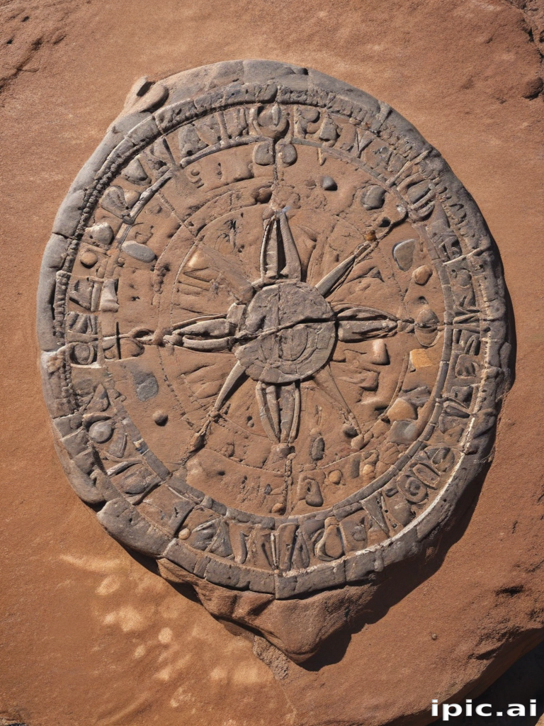 Ancient Stone Carving Featuring Intricate Designs and Mysterious ...