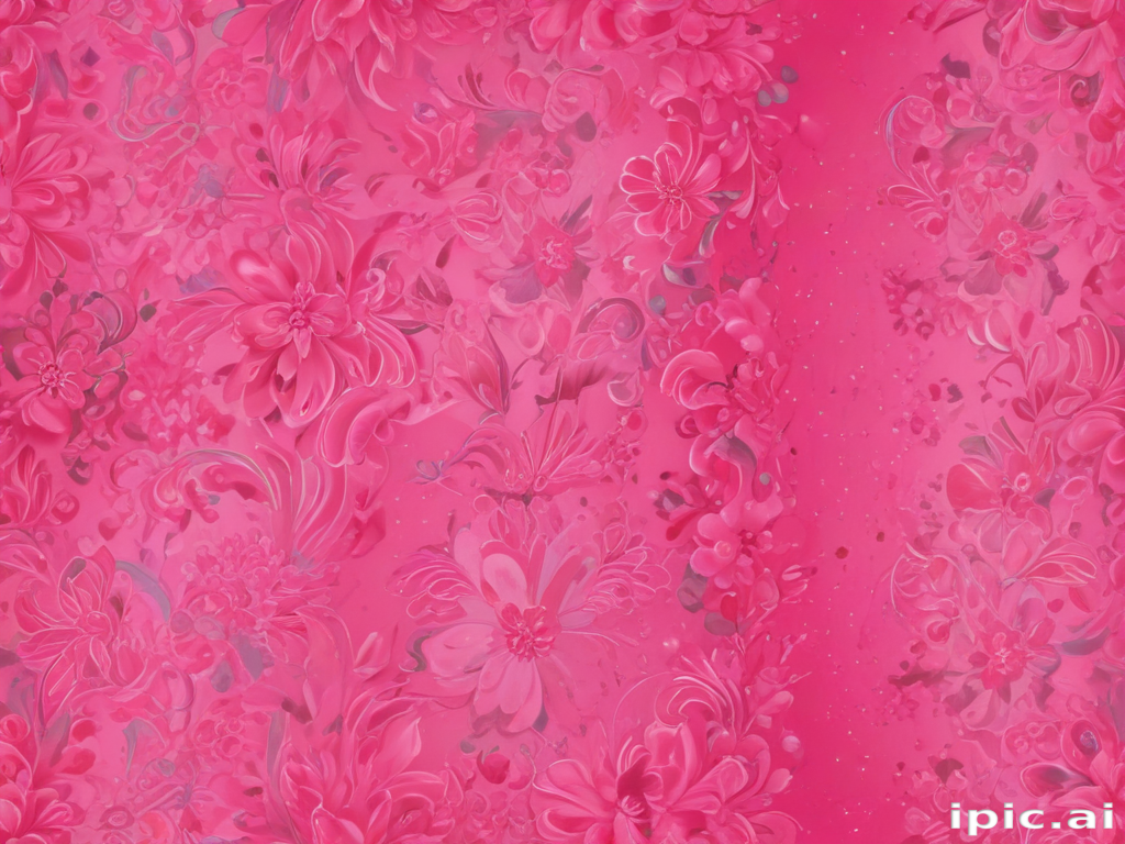 Vibrant Pink Floral Design with Intricate Patterns and Textures ...