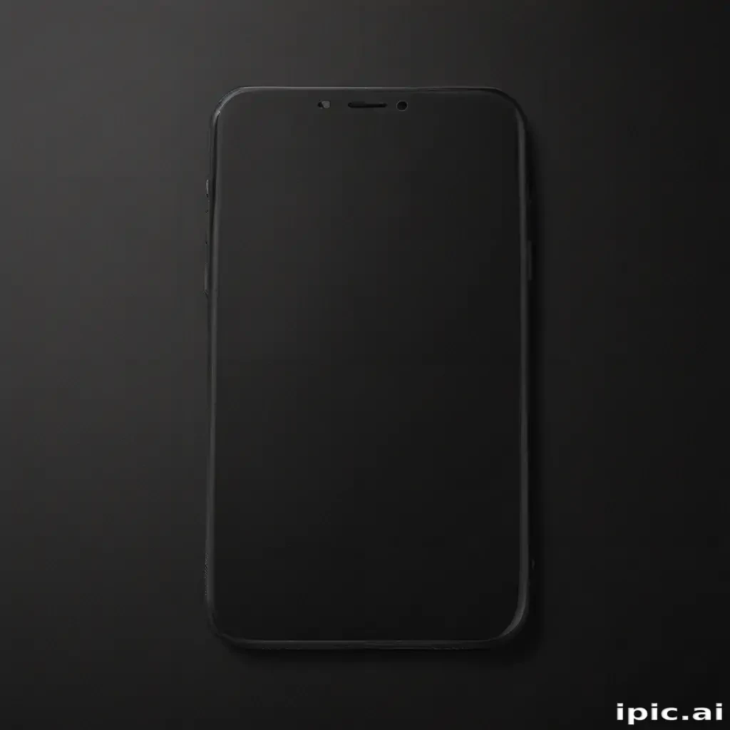 Minimalist Black Smartphone Design Against a Dark Background with No ...