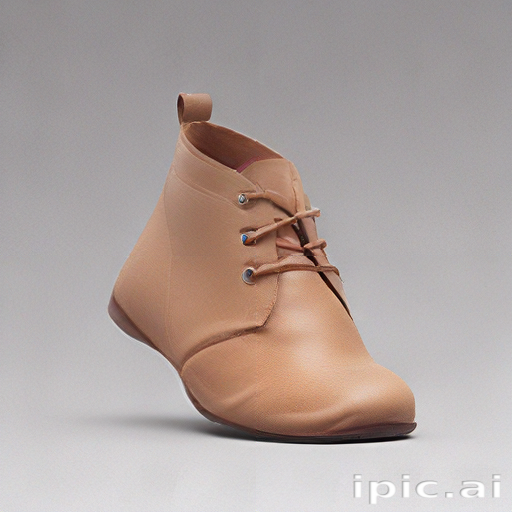 “Stylish and Unique Beige Ankle Boot with Modern Design and Laces”