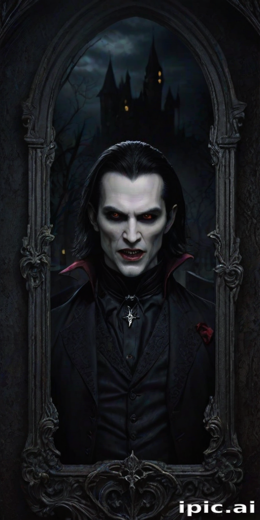 Dark Enchantment: A Chilling Portrait of an Elegant Gothic Vampire