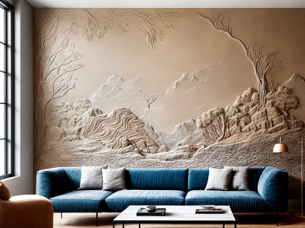 interior design wall bas-relief