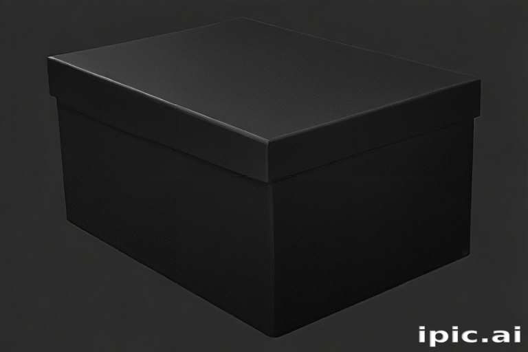 Elegant Black Box with a Smooth Finish Perfect for Storage Solutions