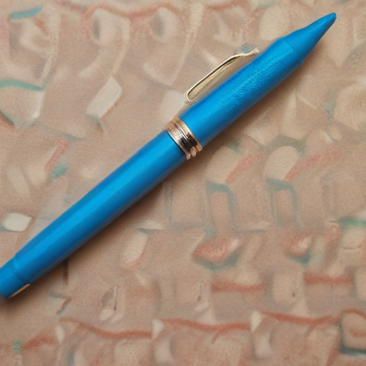 blue pens